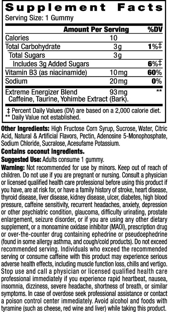 Stacker2 Chew Extreme Energizer Gummies 6ct Blister Packs (6 Blister P – Nutritionwholesalers ...