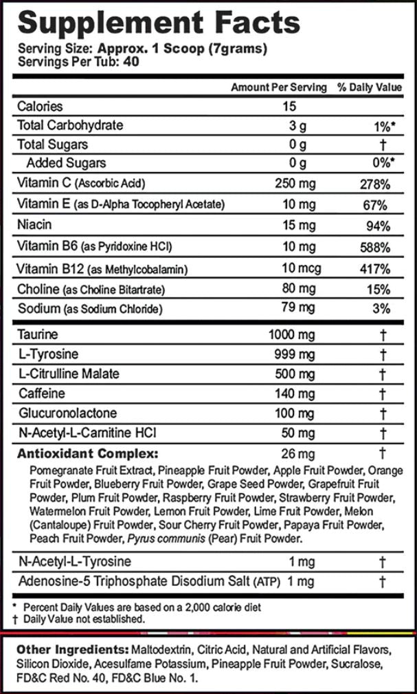 G Fuel Blue Ice & Sour Cherry Flavor Fusion Tub (40 Servings ...